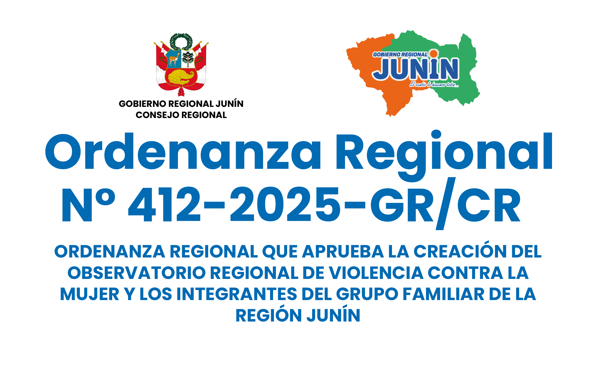 ORDENANZA REGIONAL QUE APRUEBA LA CREACIÓN DEL OBSERVATORIO REGIONAL DE VIOLENCIA CONTRA LA ...